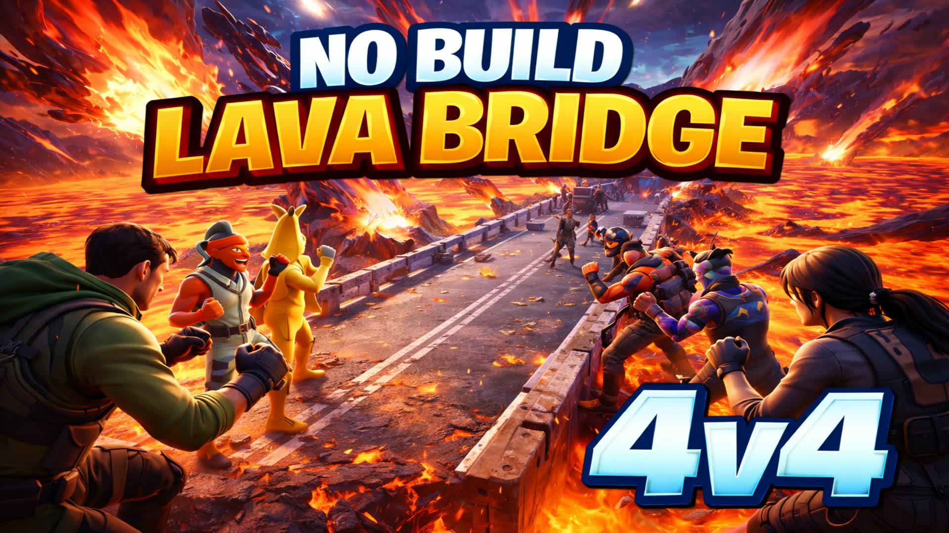 NO BUILD LAVA BRIDGE 4V4 8014-9777-7428 by tontonduweb - Fortnite
