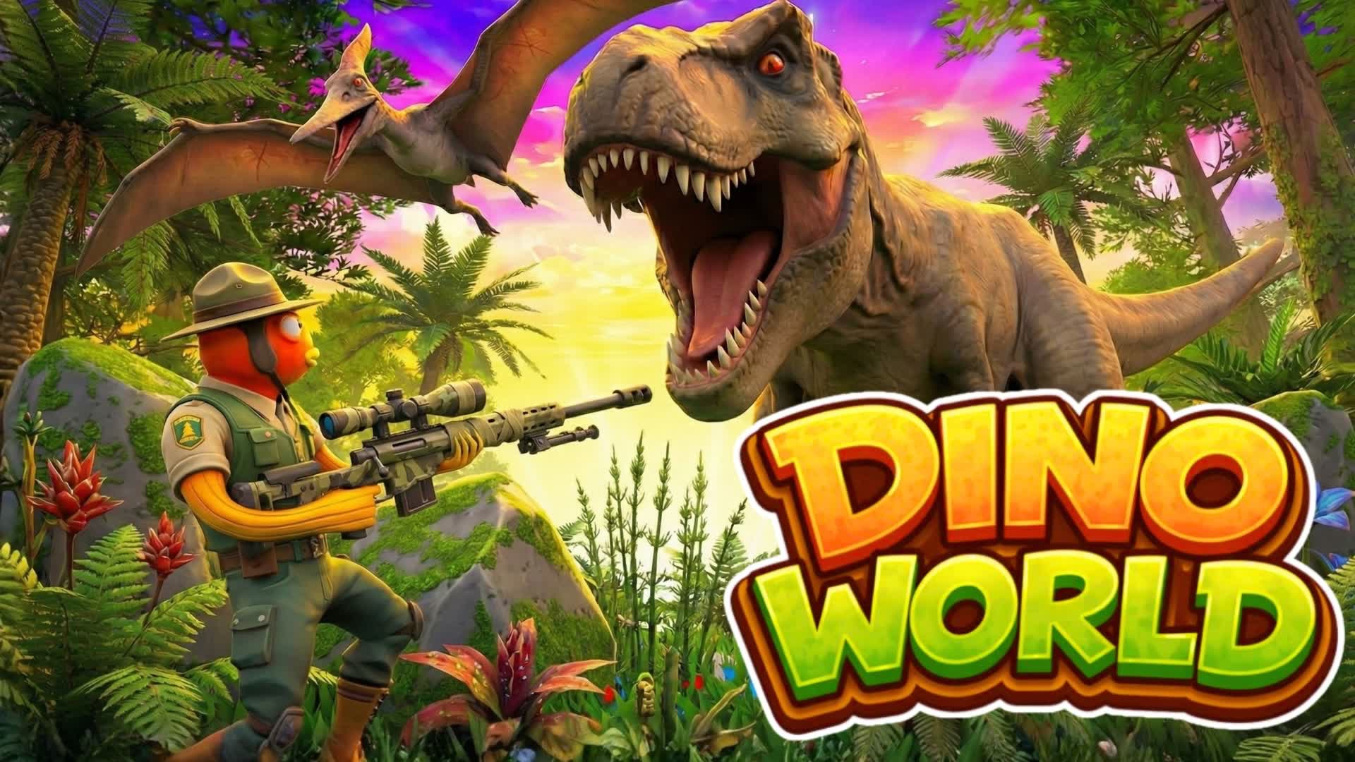 DINO WORLD (Beta) 1687-7763-4146 by hawkstudios - Fortnite